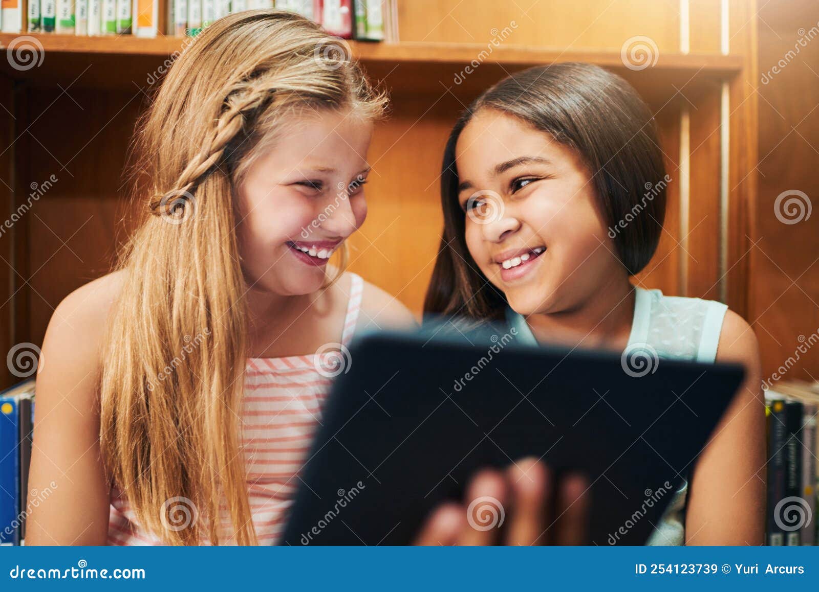 Are we Working Together on this Project. Two Cheerful Young School ...