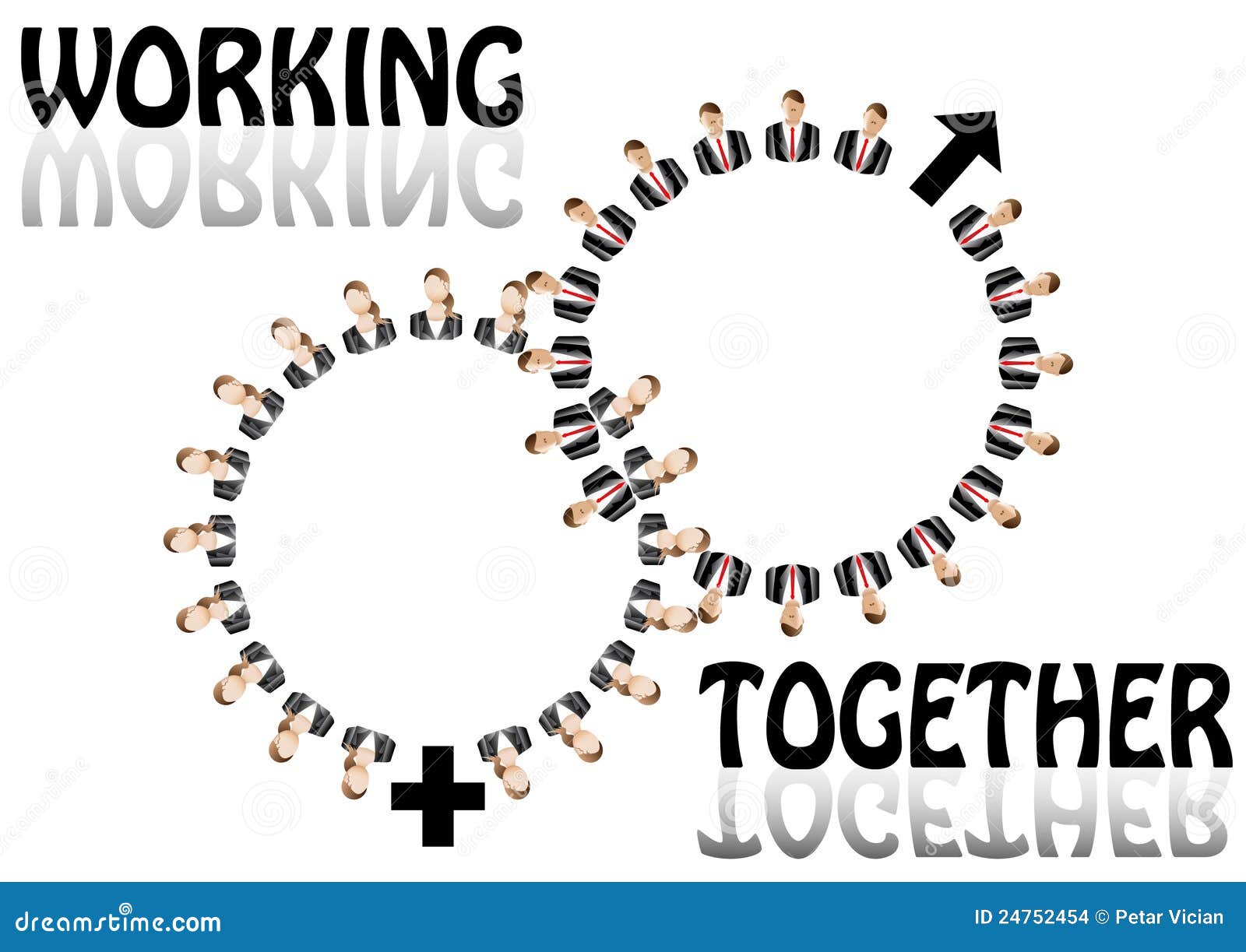 Working Together Team Concept Stock Vector - Illustration of ...