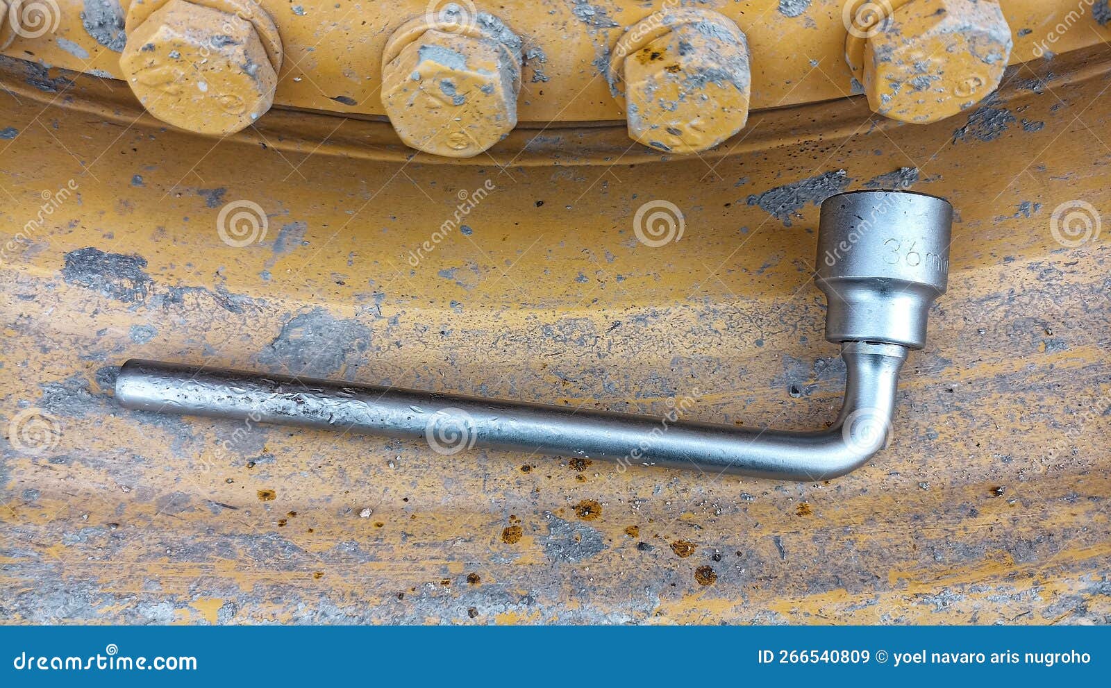 The Working Tool Resides Inside a Giant Tire Stock Image - Image of ...