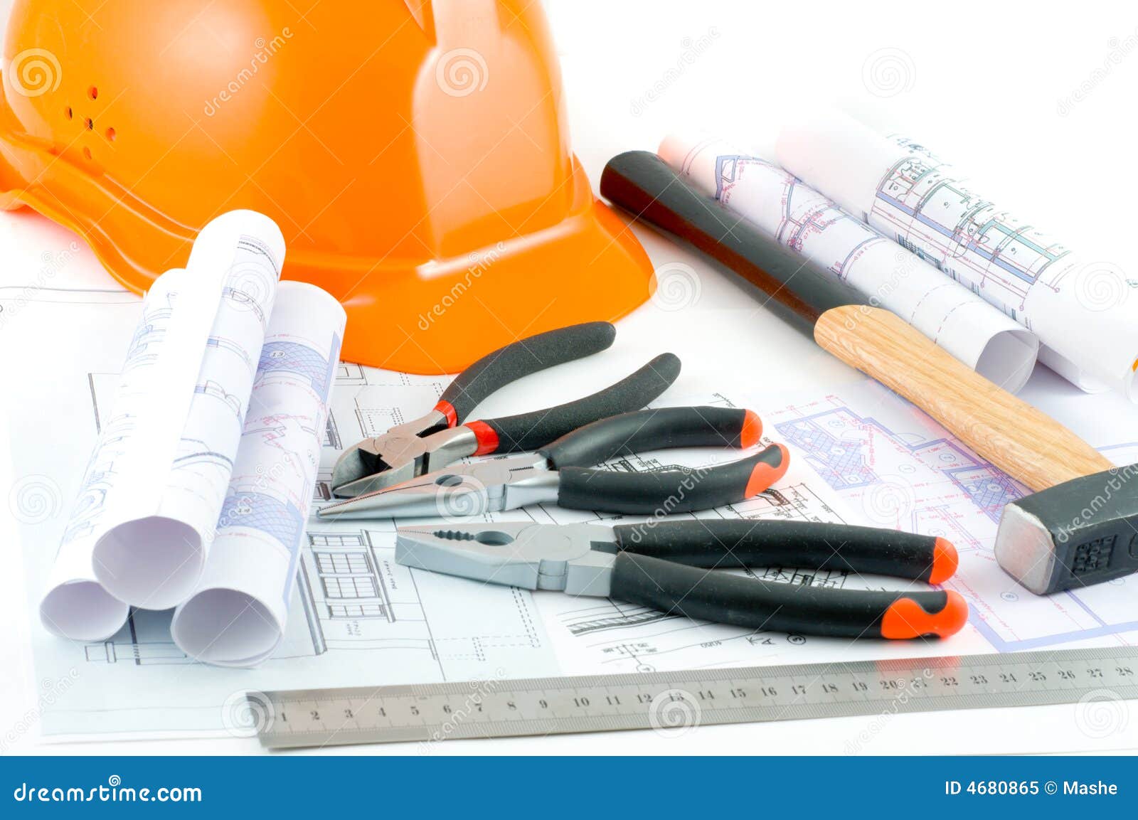 Working tools stock image. Image of contractor, dimensions - 4680865