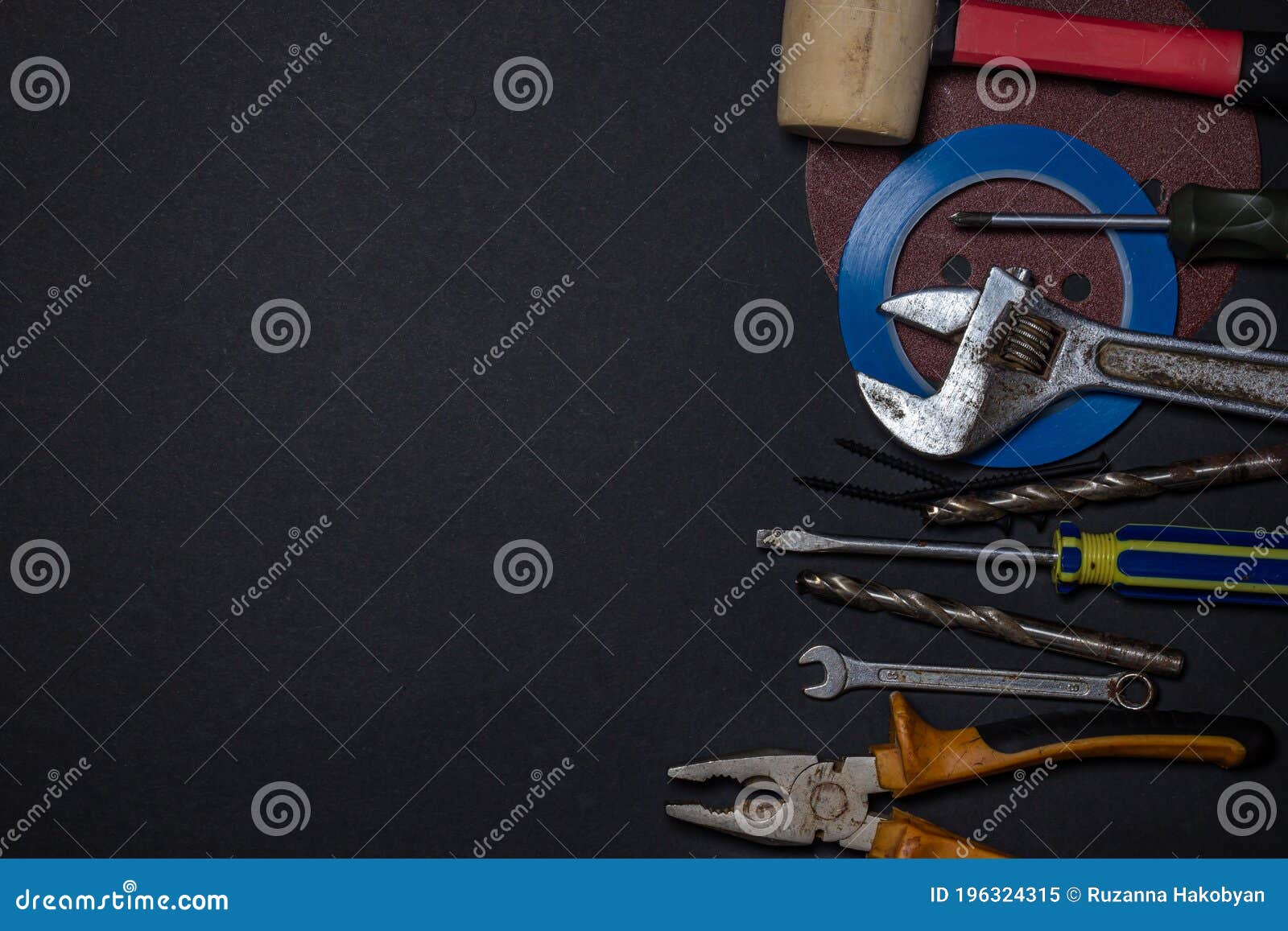 Logo Home Repair Service Black Background Stock Photos - Free & Royalty ...