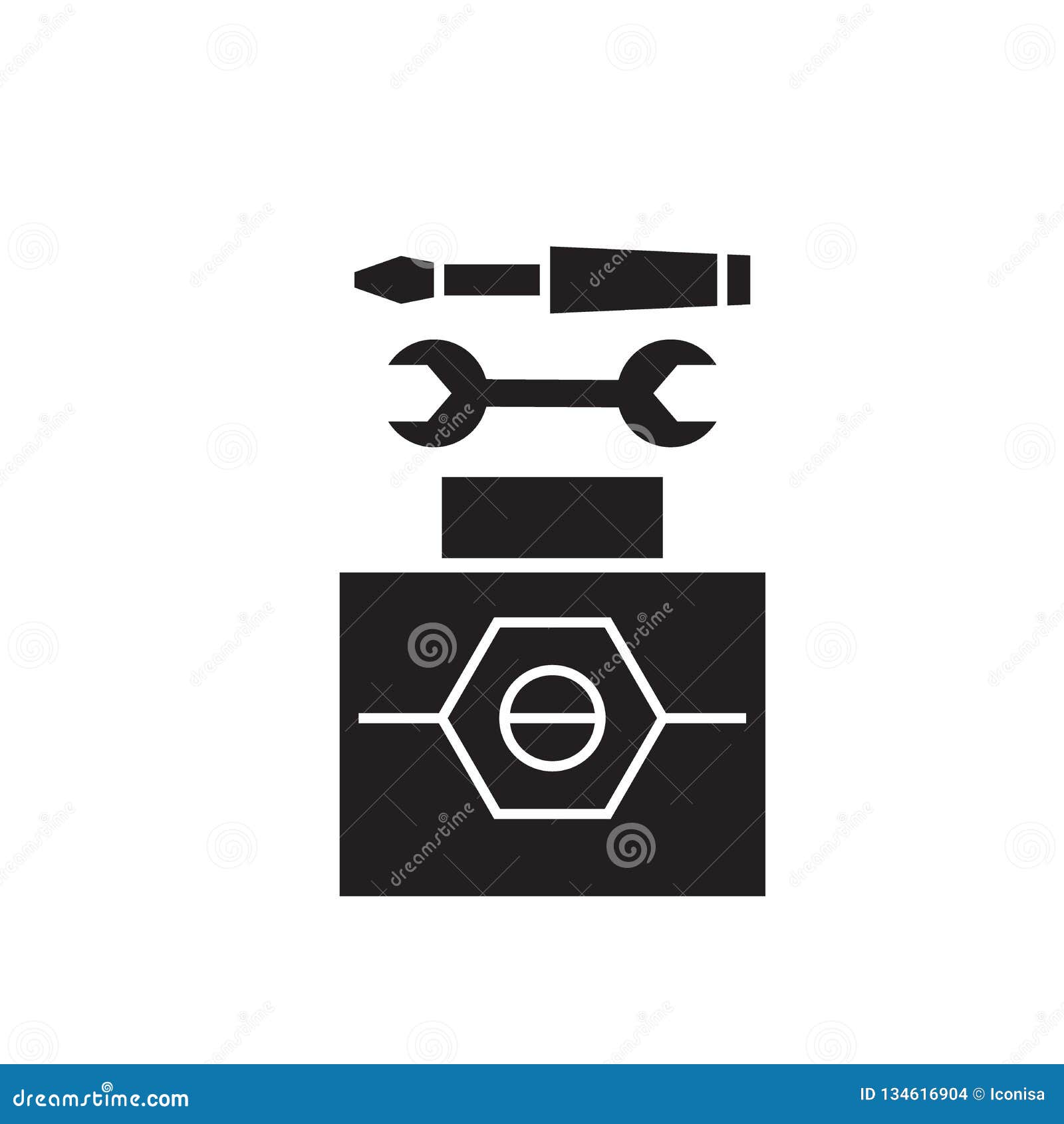Working Tools Black Vector Concept Icon. Working Tools Flat ...