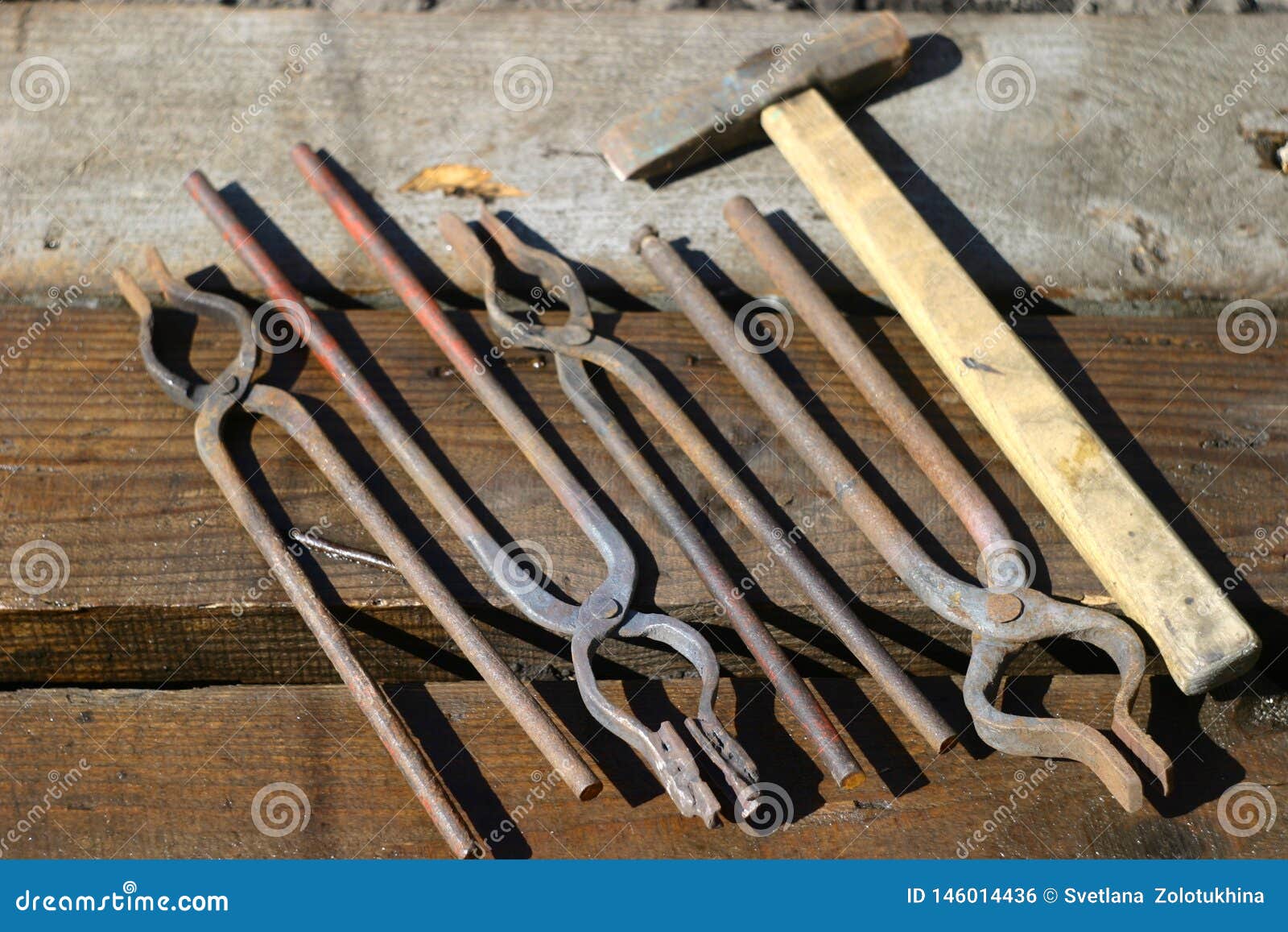 Working Tools for the Blacksmith. Stock Photo - Image of tool, tools ...