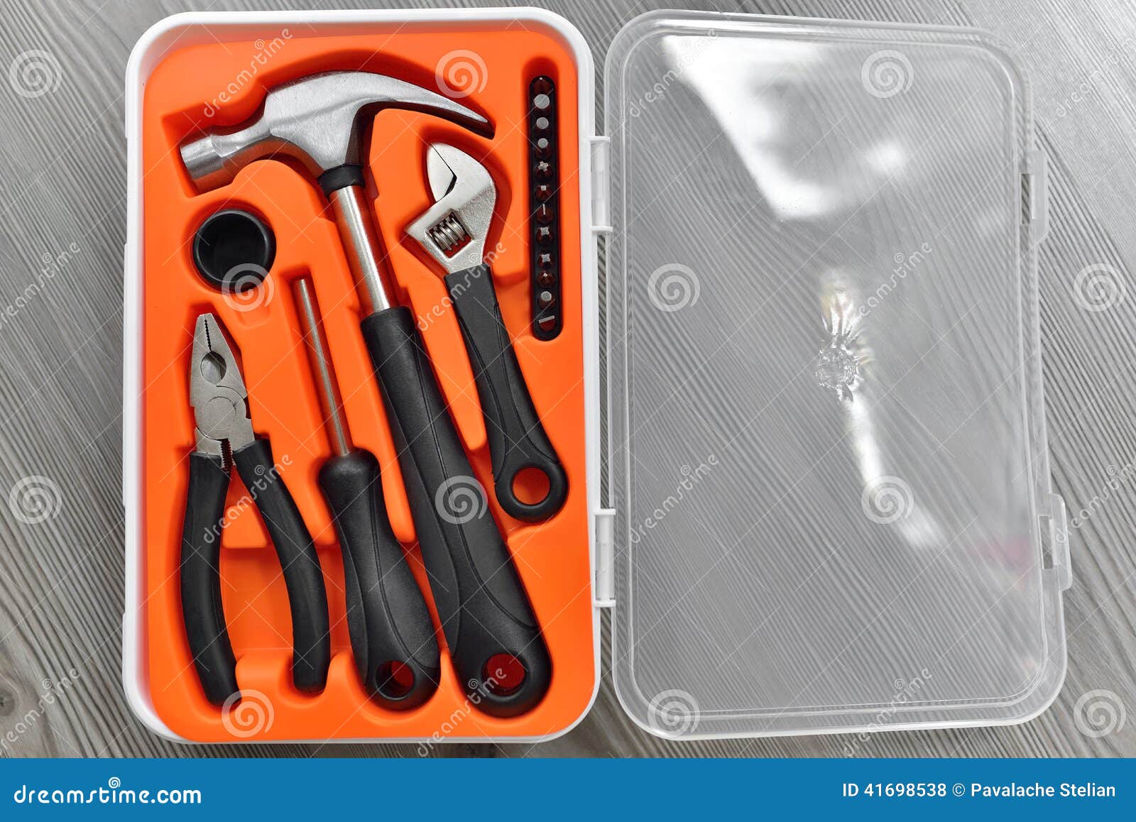 Working tools in a box stock photo. Image of hardware - 41698538