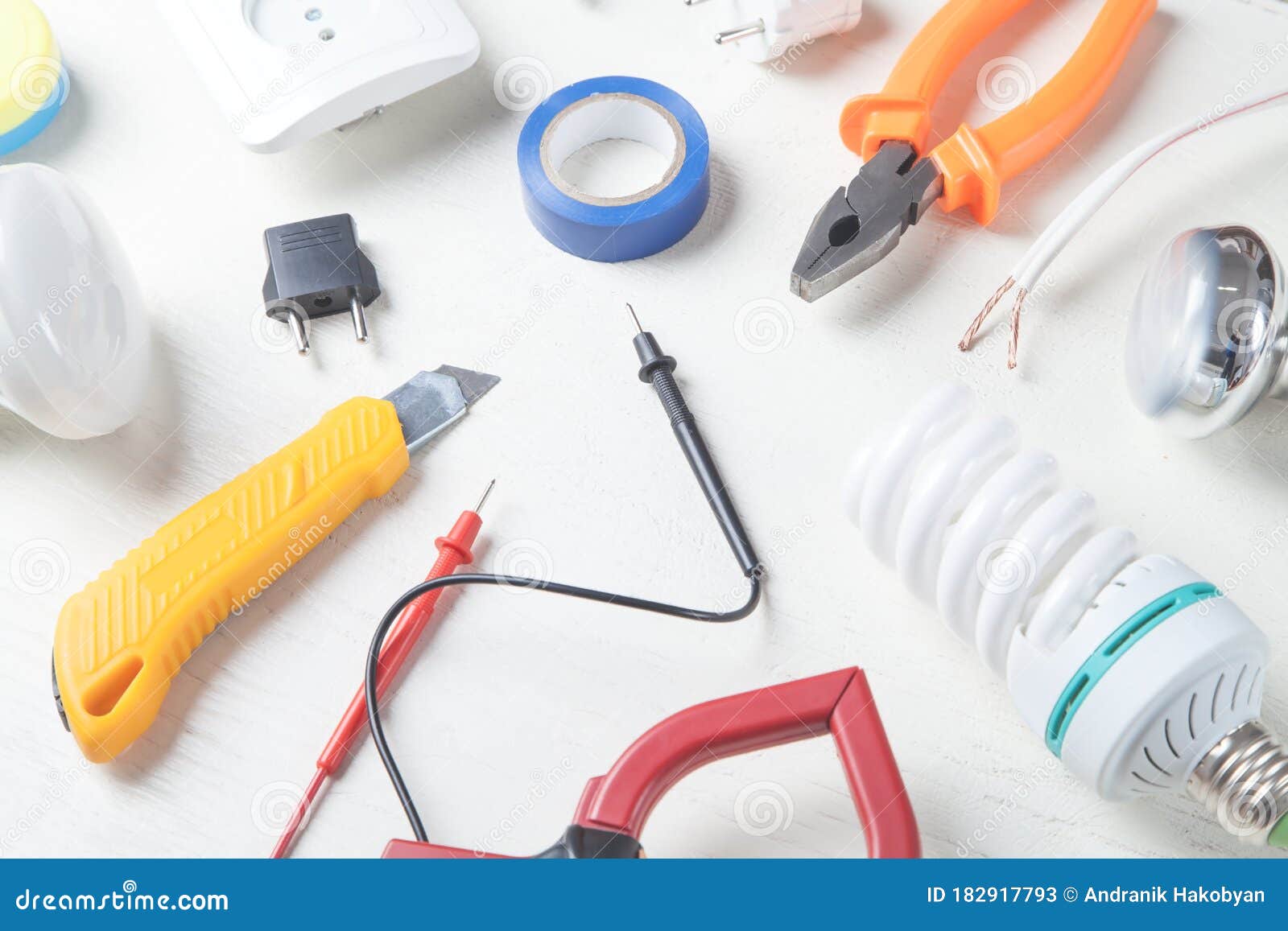 Components For Electrical Installations And Rolls Of Diagrams Stock ...