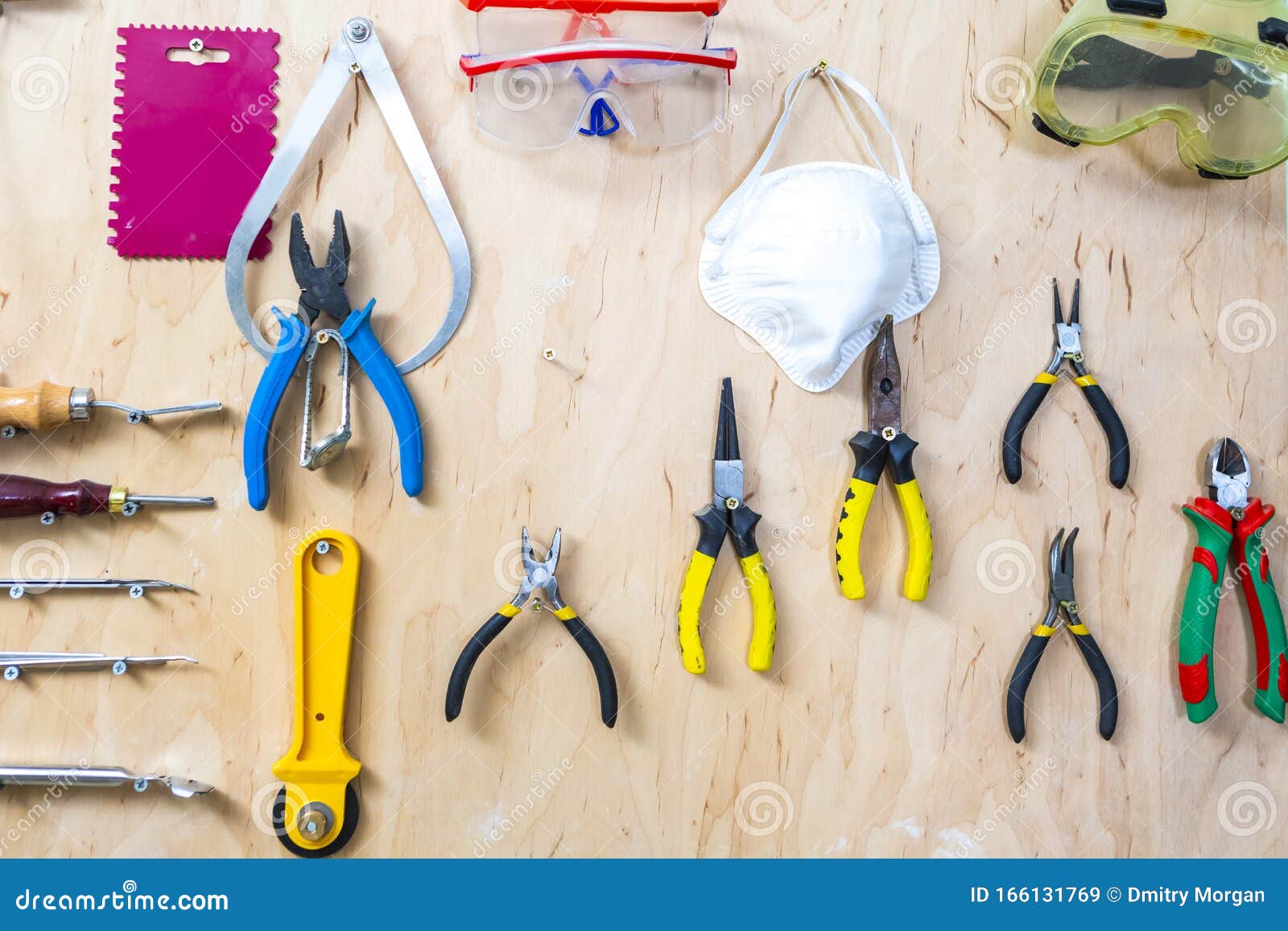 Working Tools on Display in Workshop Indoors Stock Image - Image of ...