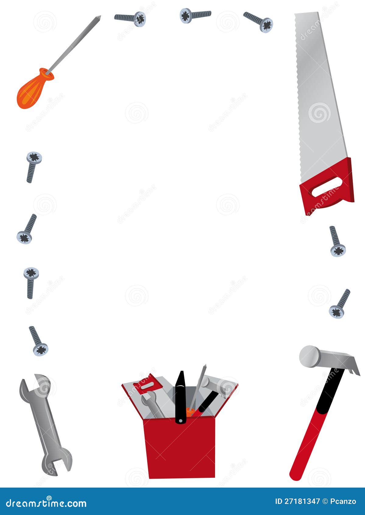 Working Tools Frame stock illustration. Illustration of working - 27181347