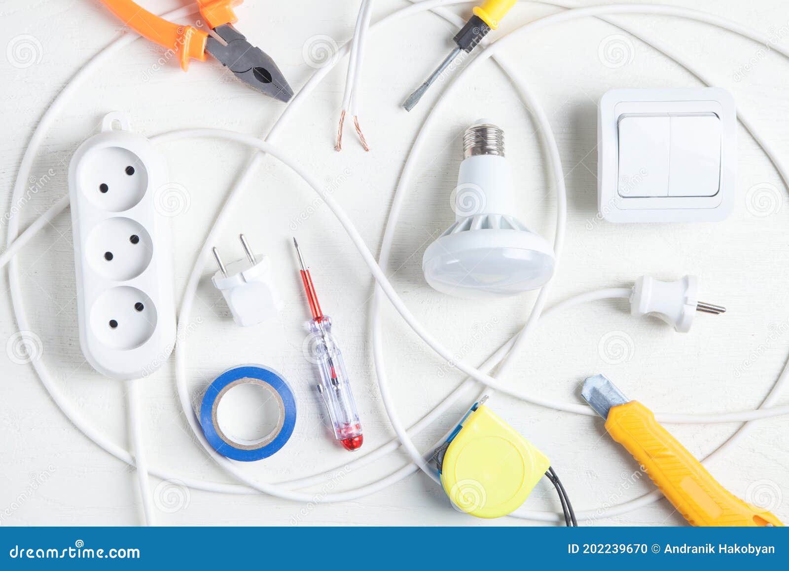 Components For Electrical Installations And Rolls Of Diagrams Stock ...