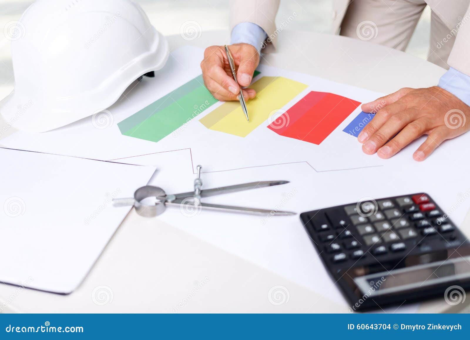 Working Tools Lying on the Table Stock Photo - Image of architect ...
