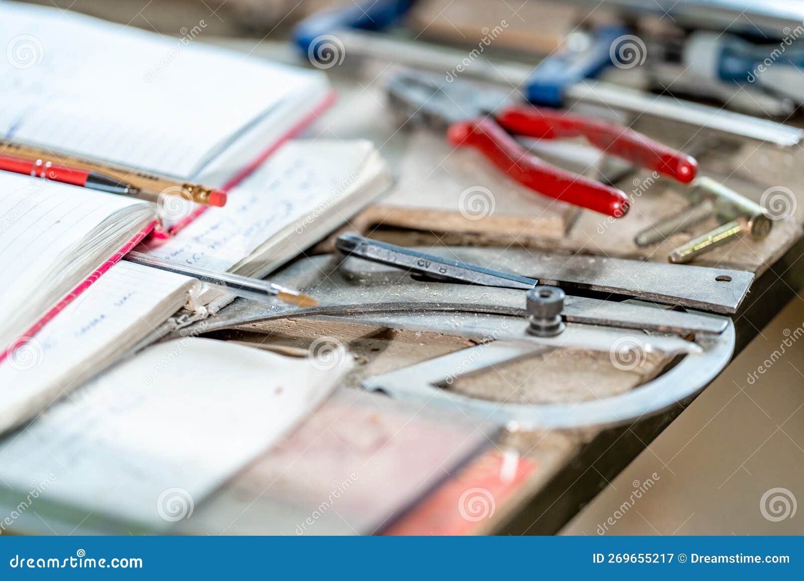 Working Tools for Planning in Carpentry Stock Image - Image of ...