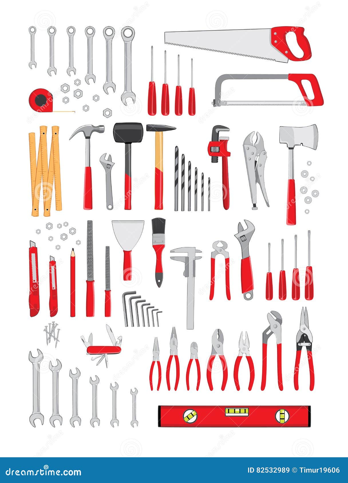 Working tools stock vector. Illustration of repair, collection - 82532989