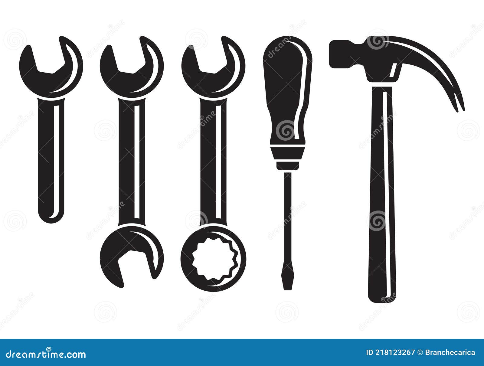 Working tools stock vector. Illustration of cross, symbol - 218123267