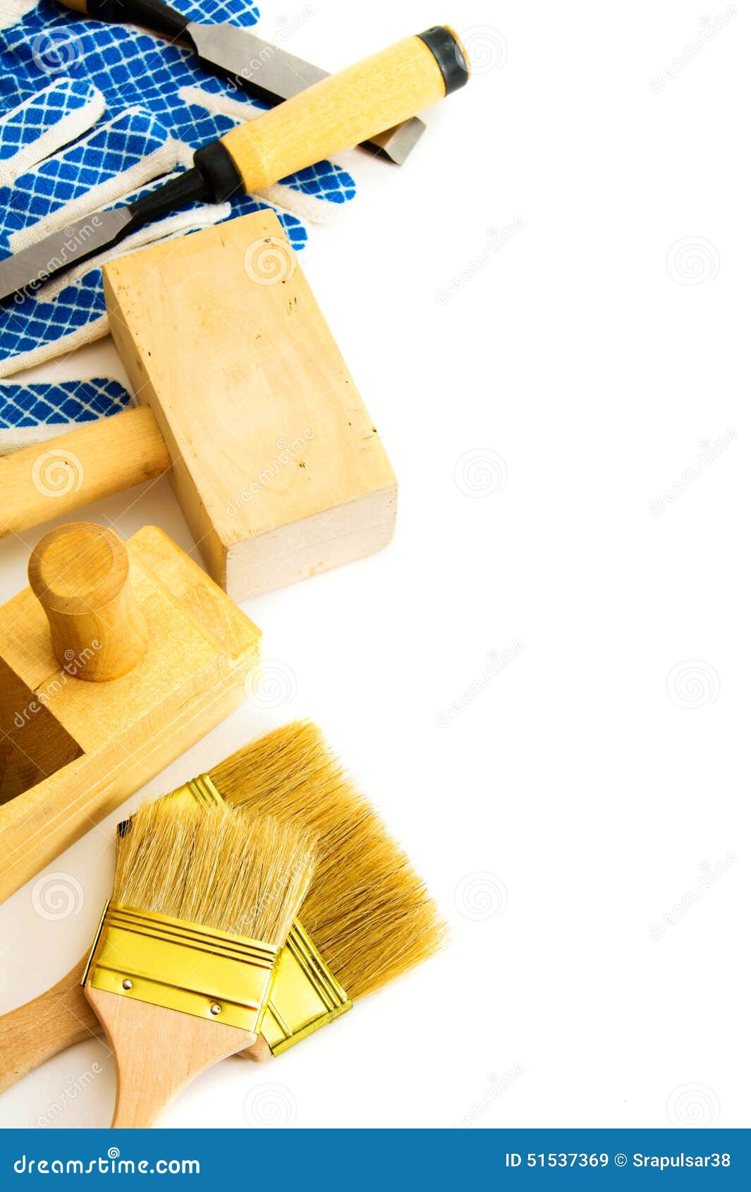 Working Tools on a White Background Stock Image - Image of background ...