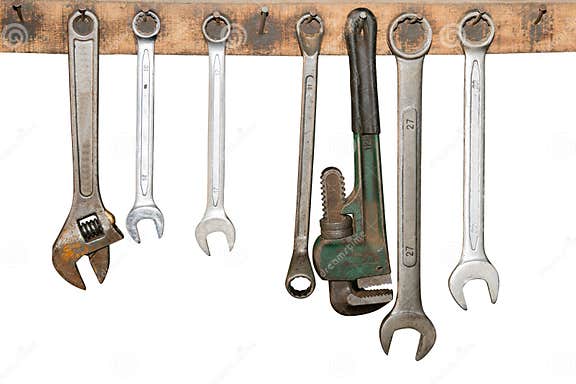 Working Tools on White Background Stock Photo - Image of white, tools ...
