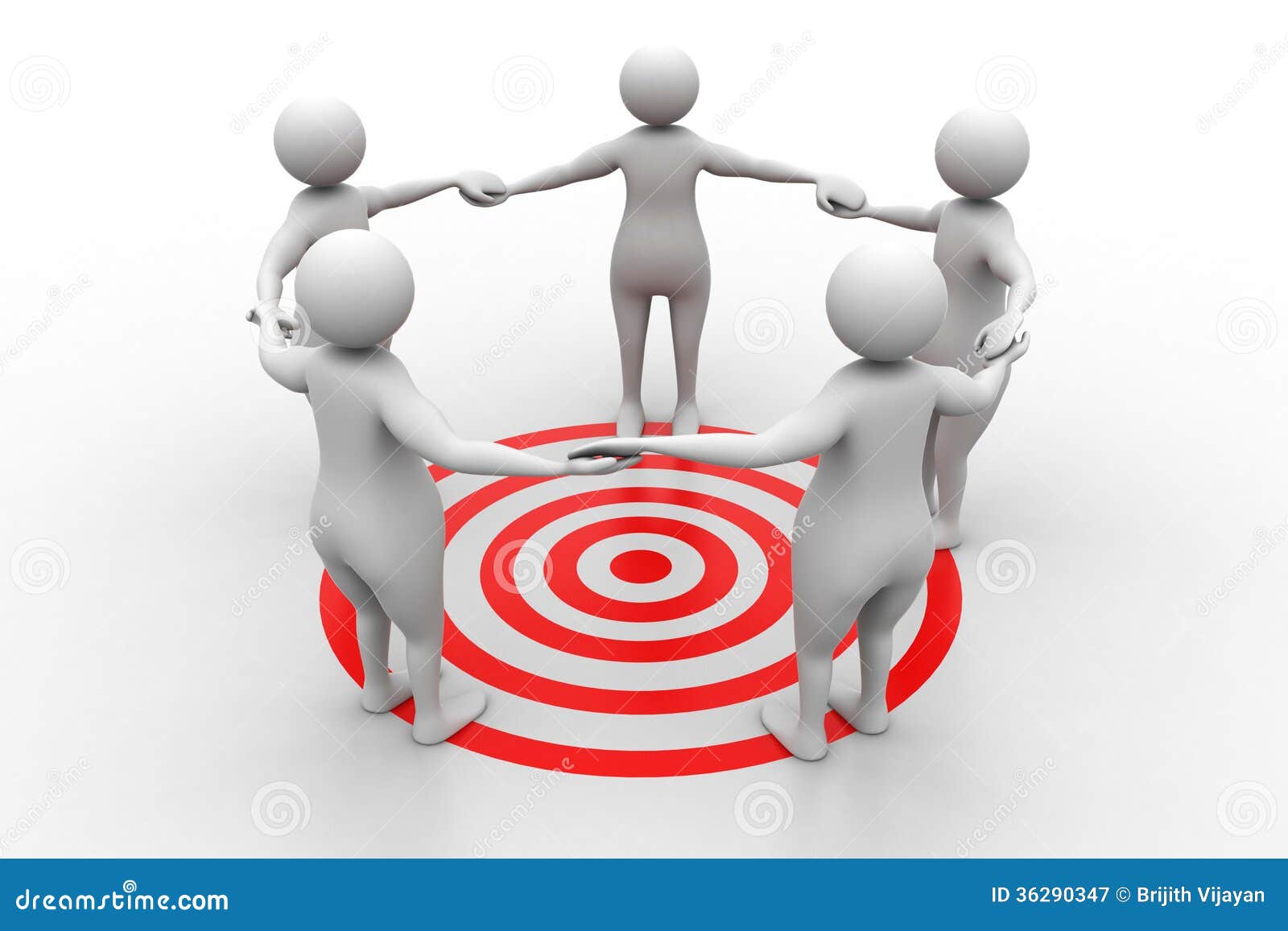Working Towards a Common Target Stock Illustration - Illustration of ...