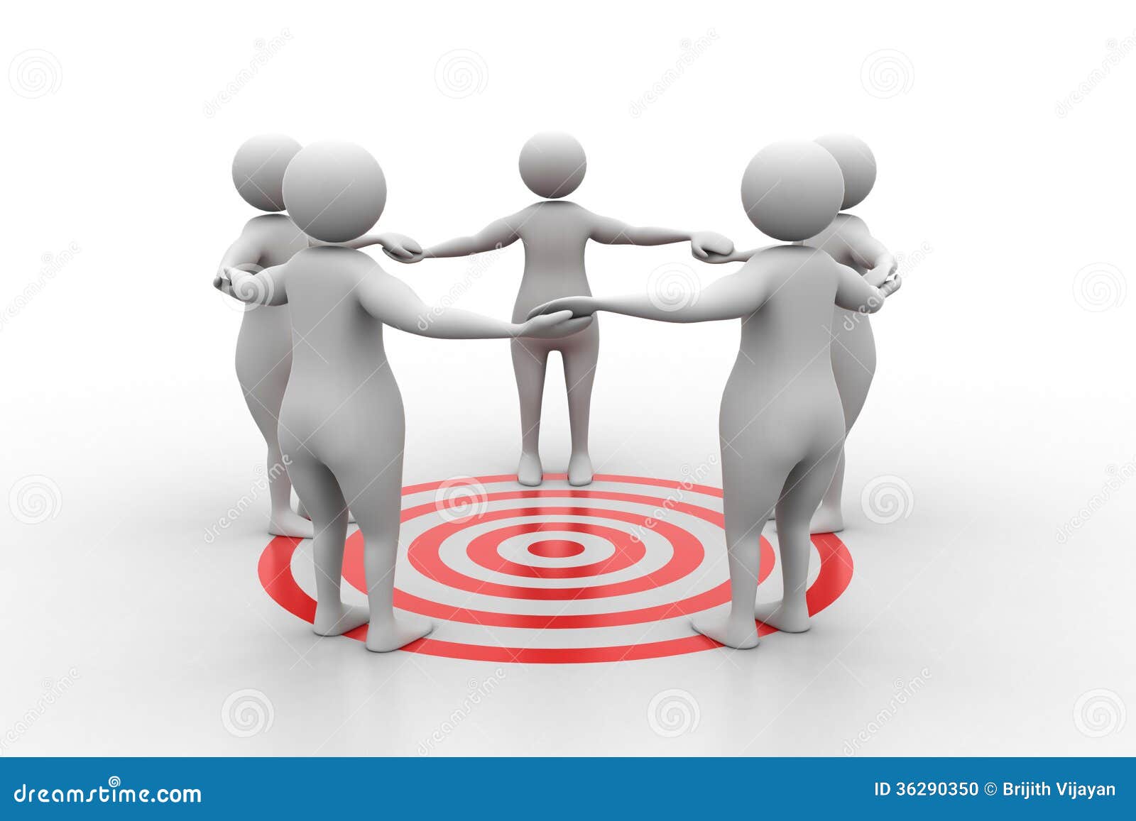 Working Towards a Common Target Stock Illustration - Illustration of ...