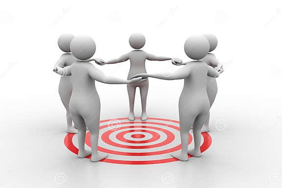 Working Towards a Common Target Stock Illustration - Illustration of ...