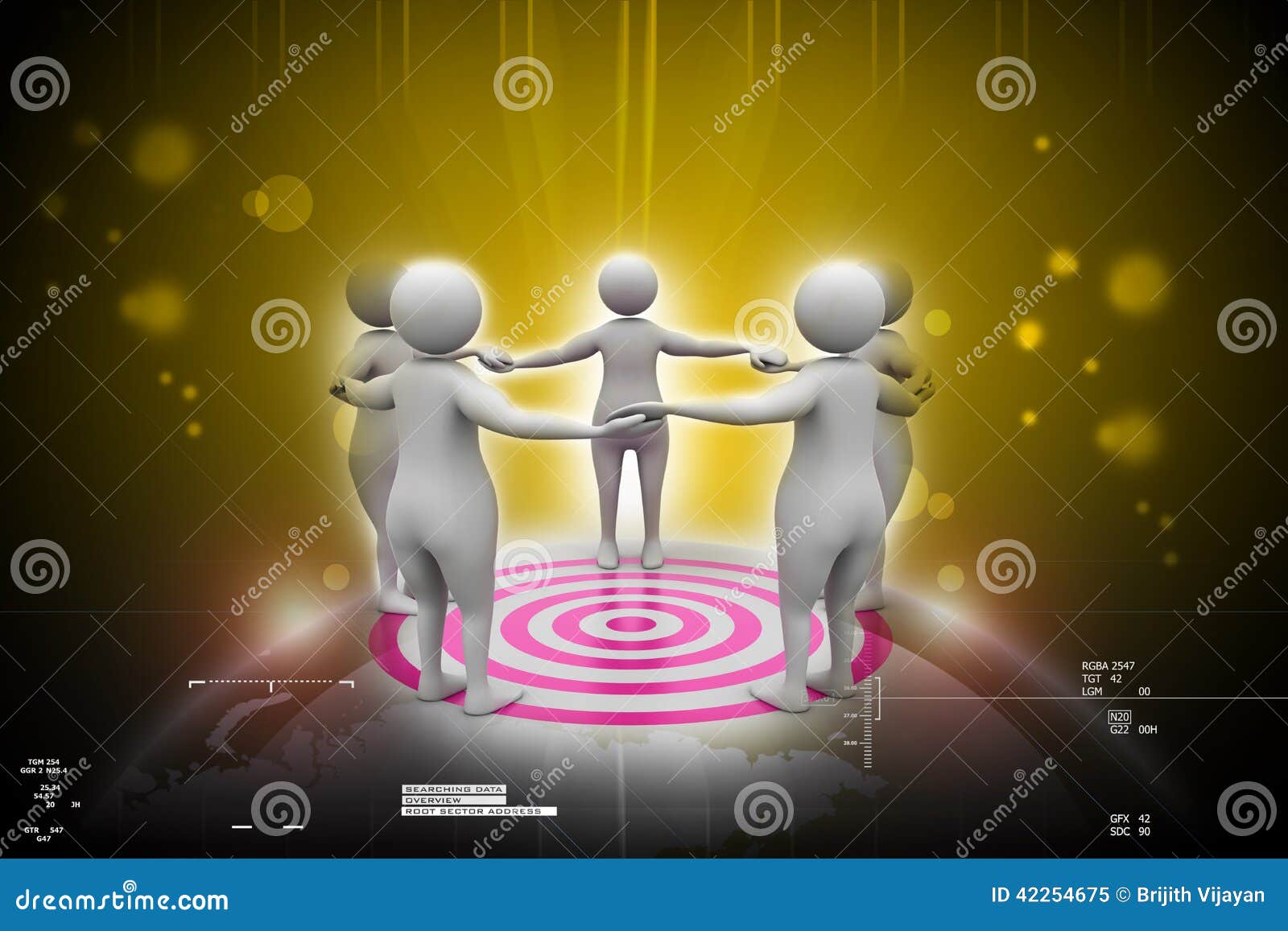 Working Towards a Common Target Stock Illustration - Illustration of ...