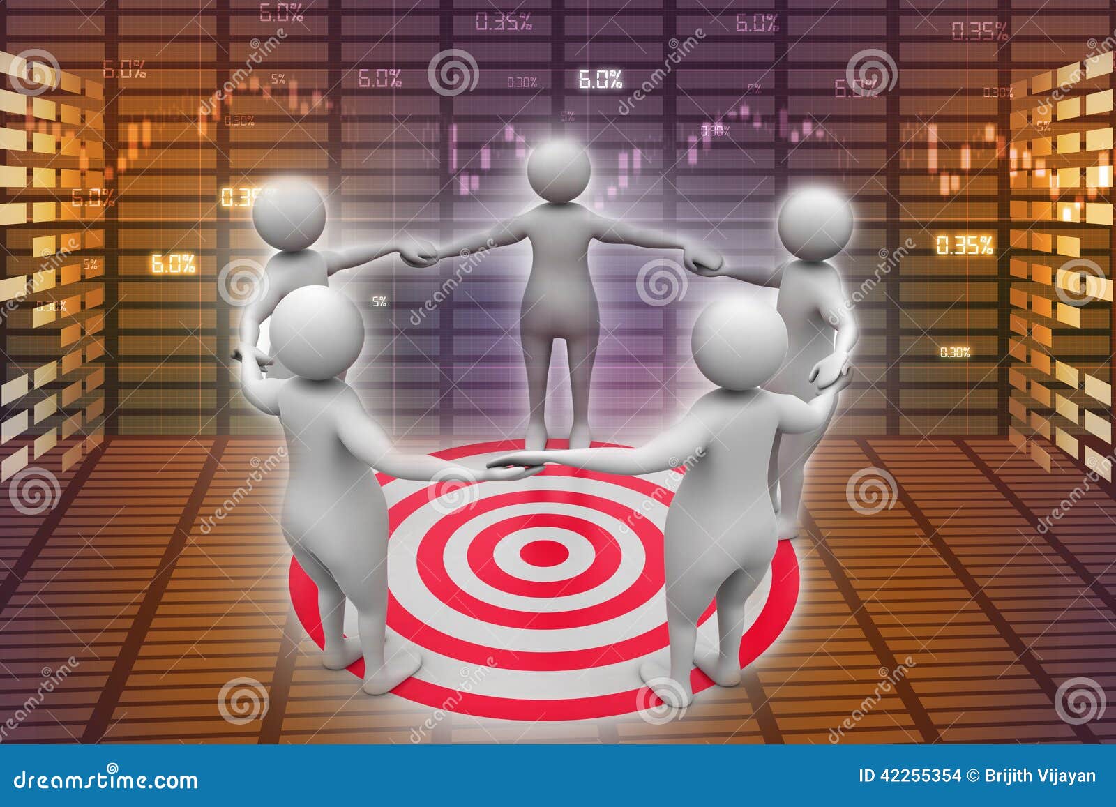 Working Towards a Common Target Stock Illustration - Illustration of ...
