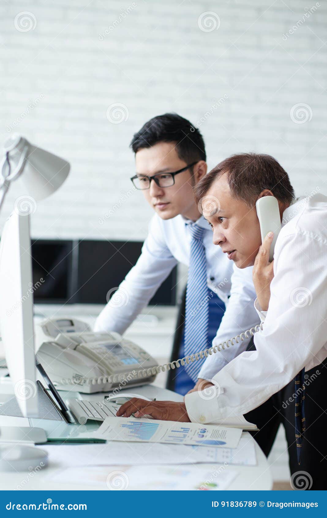 Working traders stock image. Image of asian, financial - 91836789