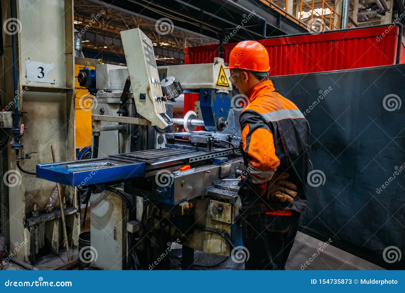 Working on Turning and Milling Machine Editorial Stock Photo - Image of ...
