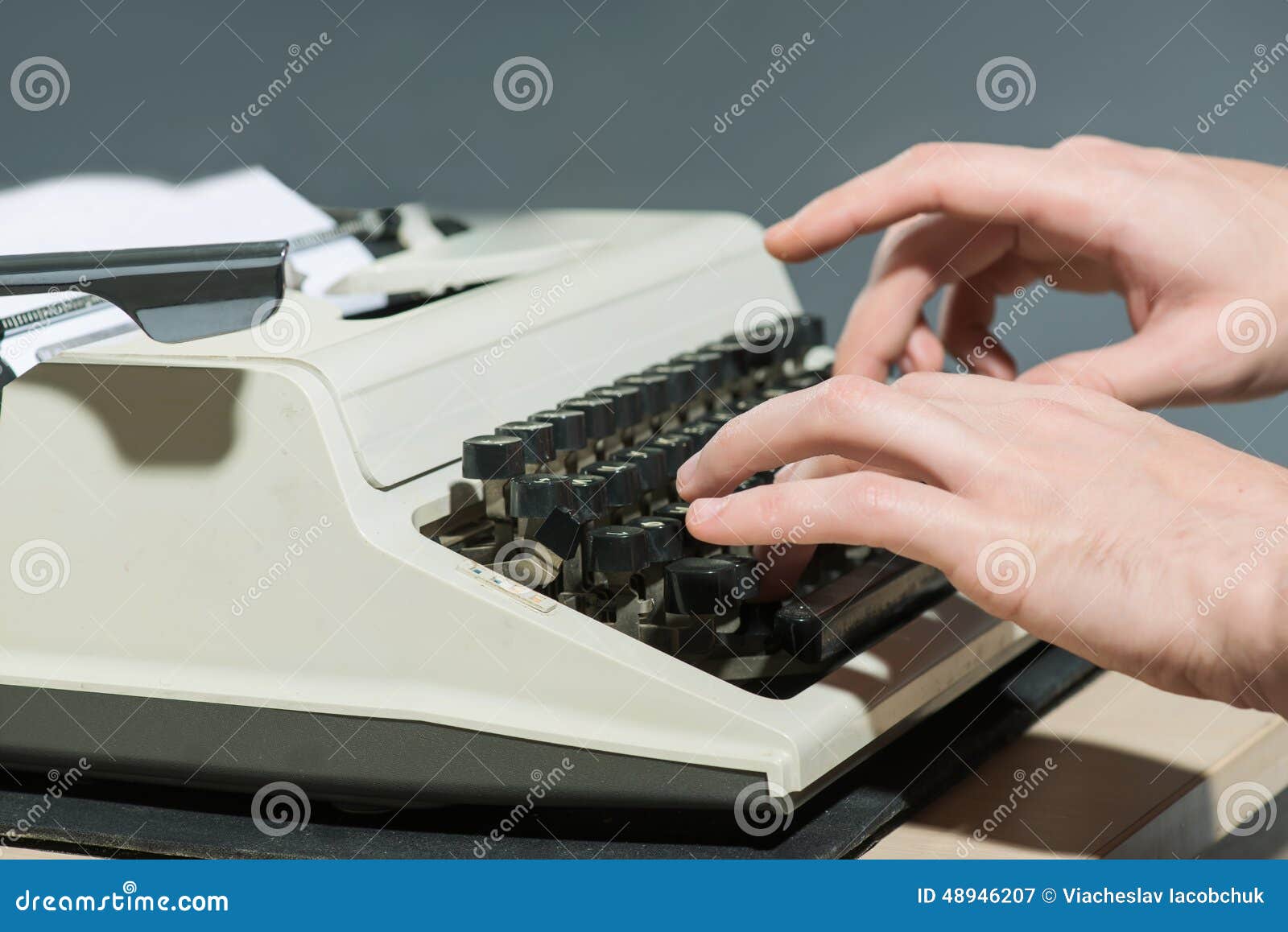 Working at the Typewriter Close Up Stock Image - Image of concepts ...