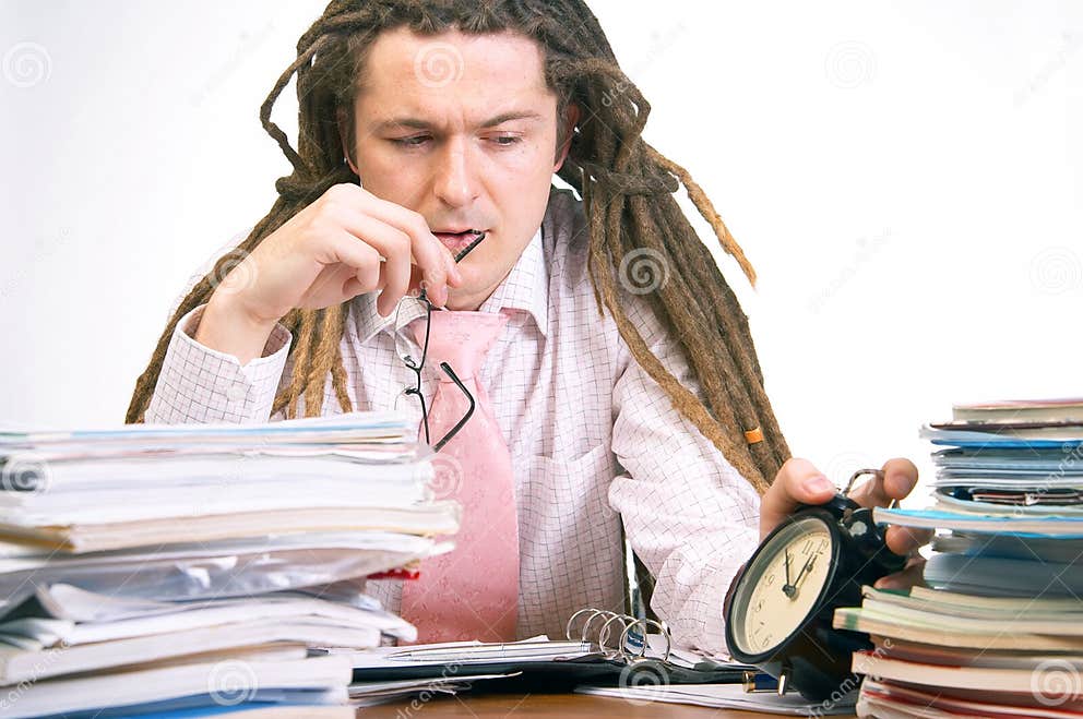 Working Under Time Pressure Stock Photo - Image of person, indoors: 2668204