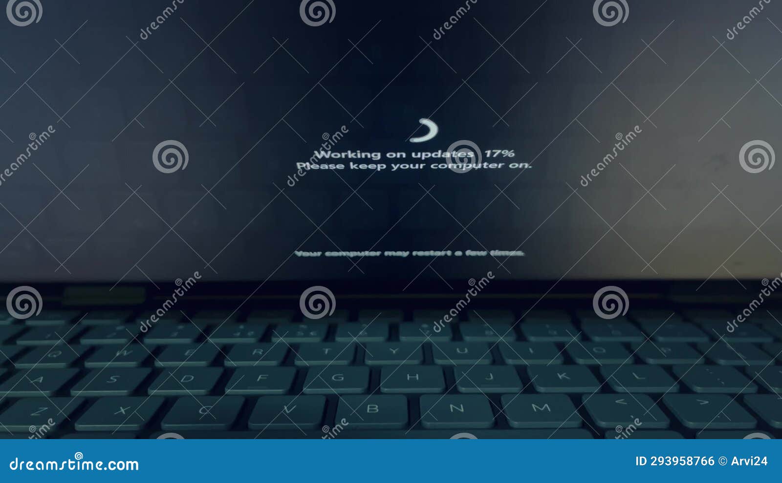 Working on Updates Process is Loading on Display Screen Stock Footage ...