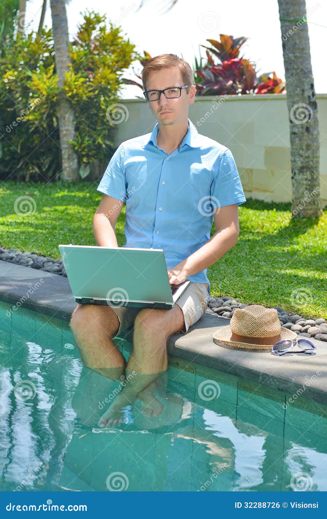 Working on vacation stock photo. Image of occupation - 32288726