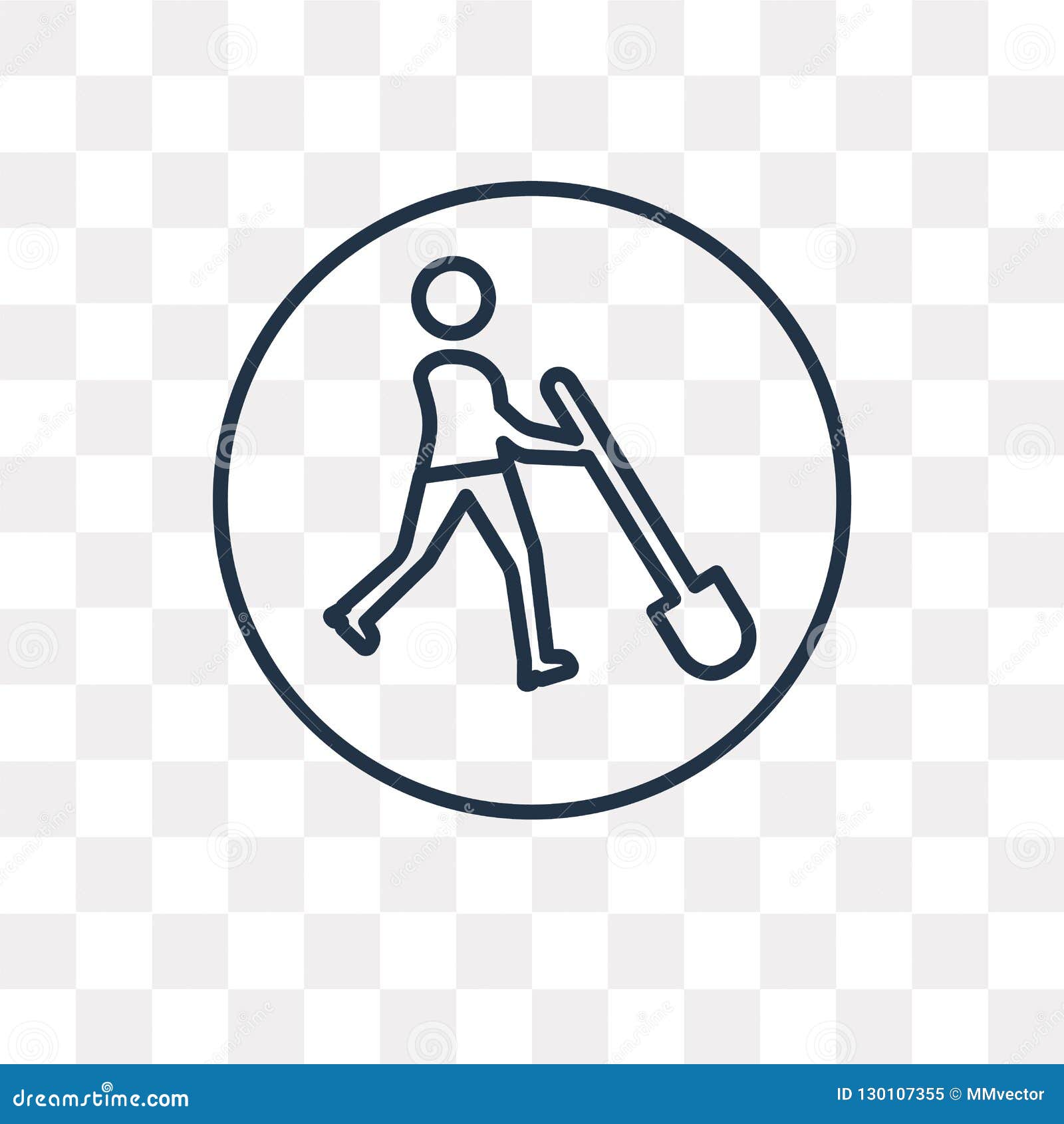 Working Vector Icon Isolated on Transparent Background, Linear W Stock ...