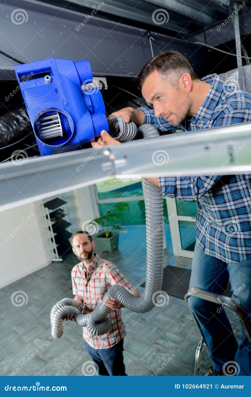 Working on ventilation box stock image. Image of aged - 102664921