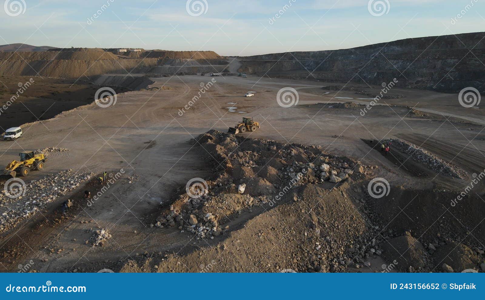 Aerial Mining Area stock footage. Video of construction - 243156652