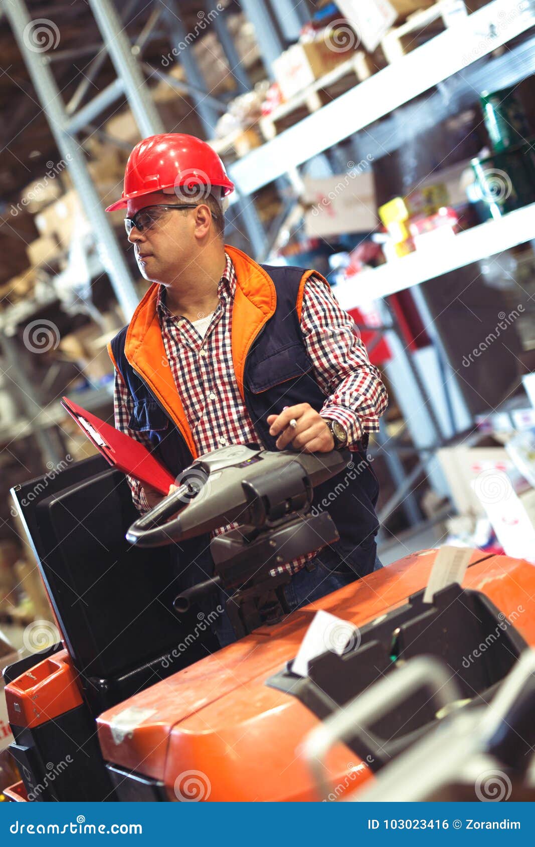 Working in Warehouse Checking Delivery Stock Photo - Image of export ...
