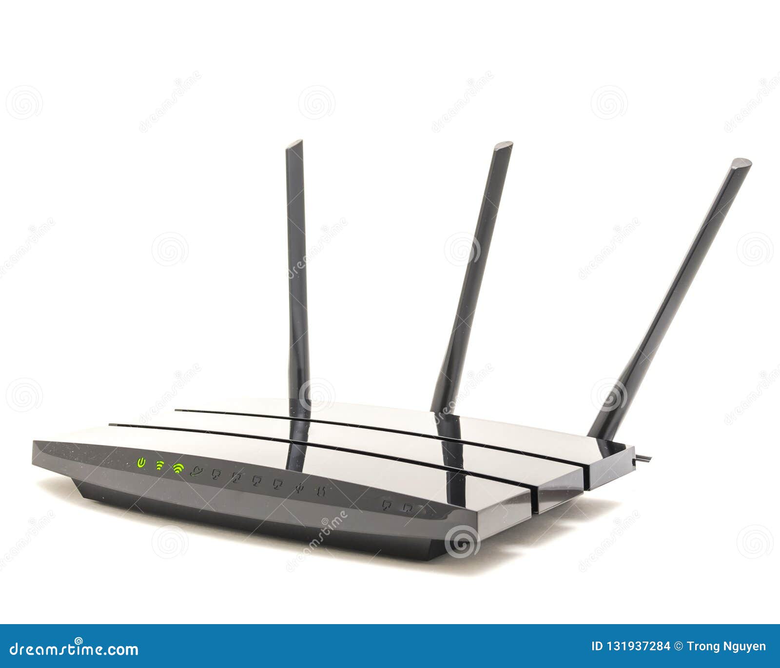 Working Wireless Router Cable Modem with Connection Status Light Stock ...