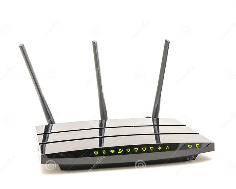 Working Wireless Router Cable Modem with Connection Status Light Stock ...