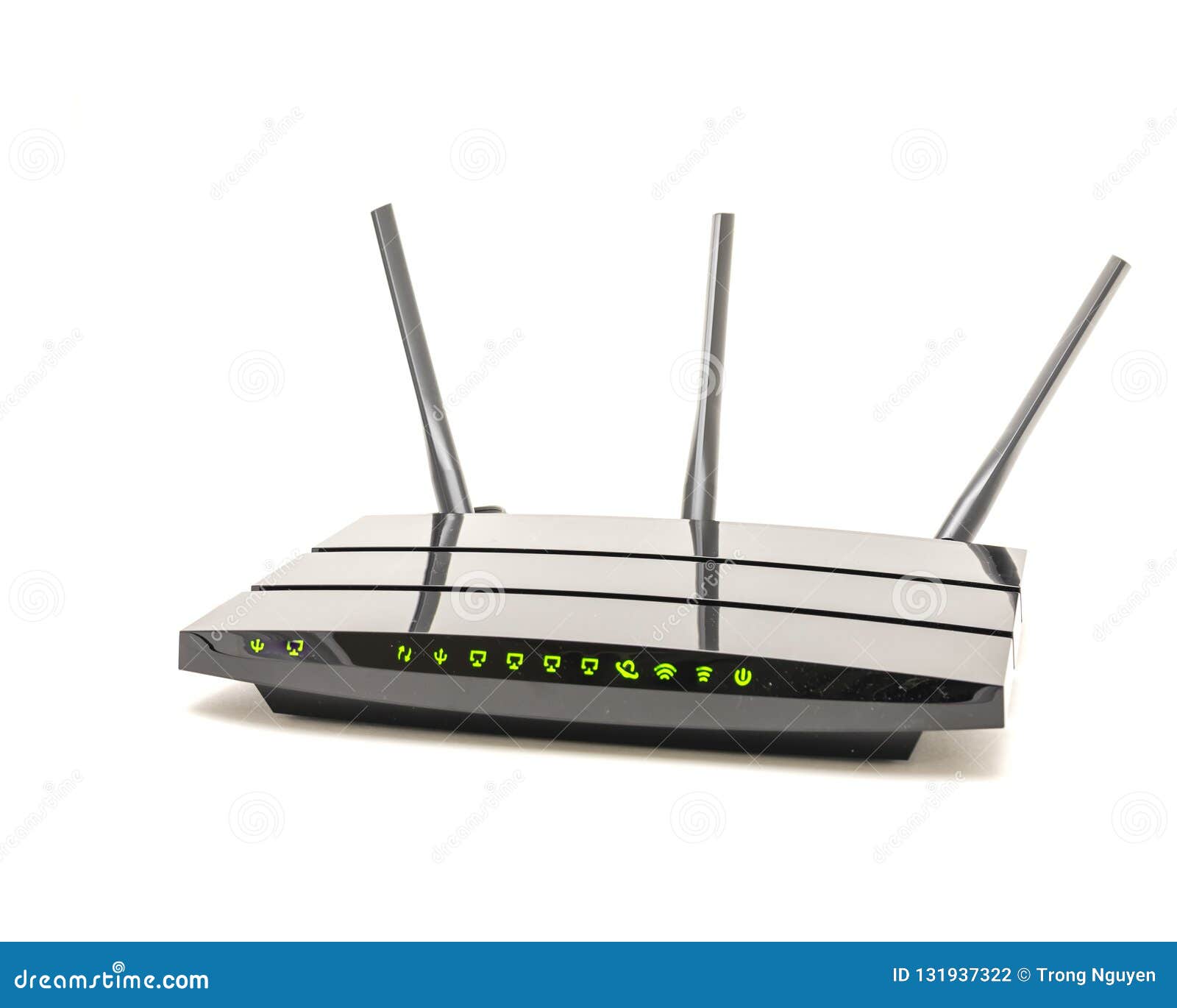 Working Wireless Router Cable Modem with Connection Status Light Stock ...