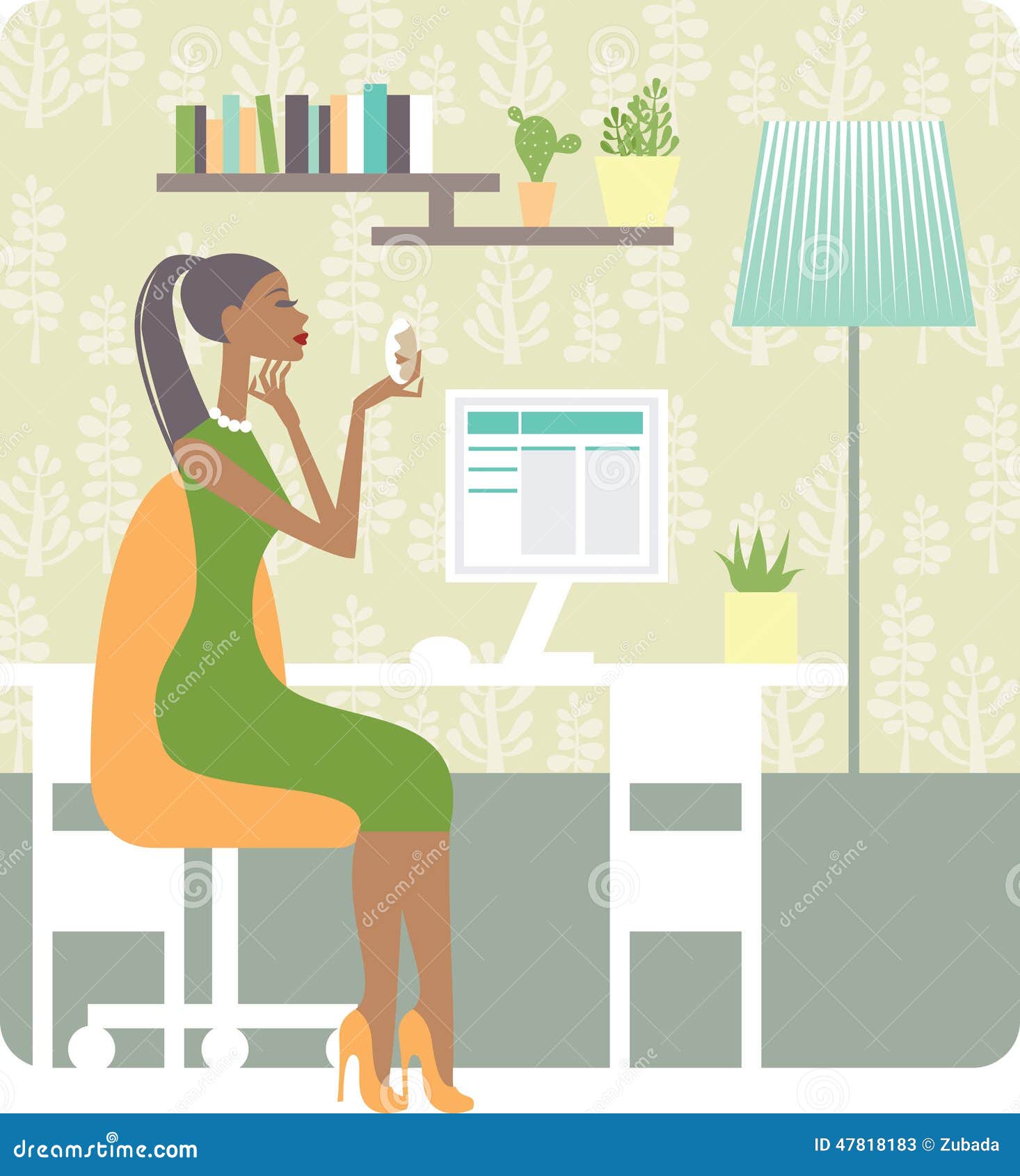 Working woman stock vector. Illustration of cartoon, professional ...