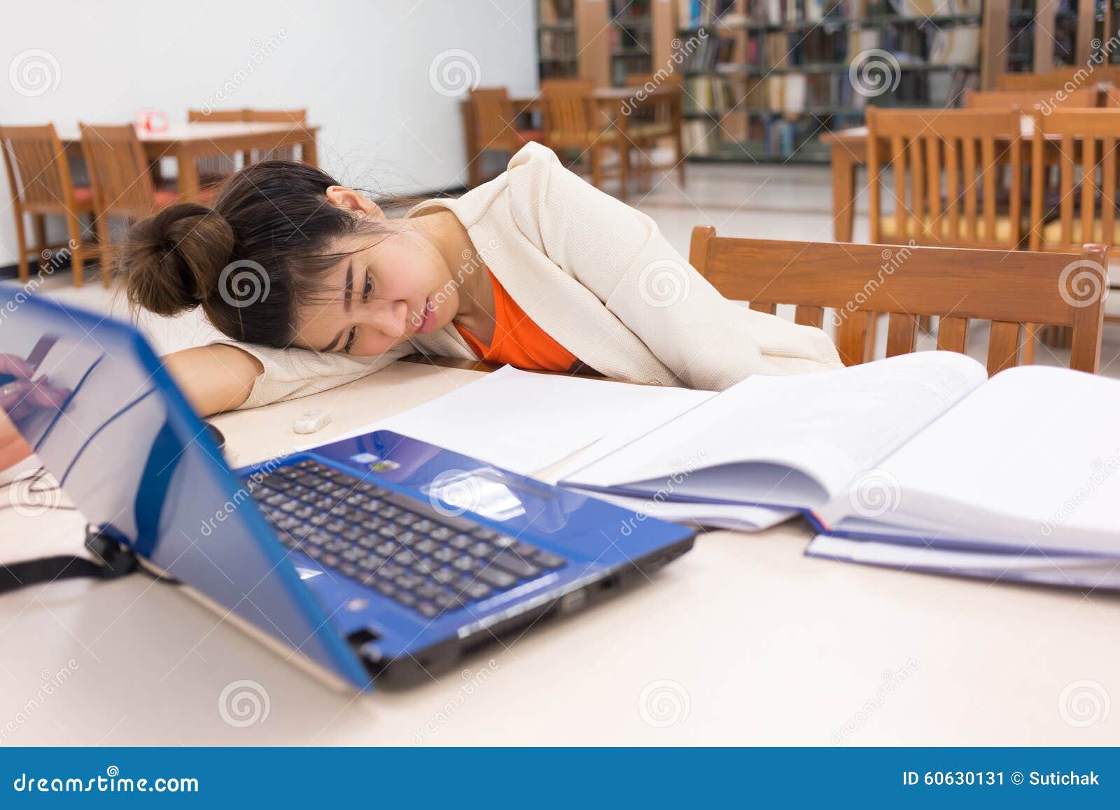 Working Woman Sleeping on a Table Stock Image - Image of classroom ...