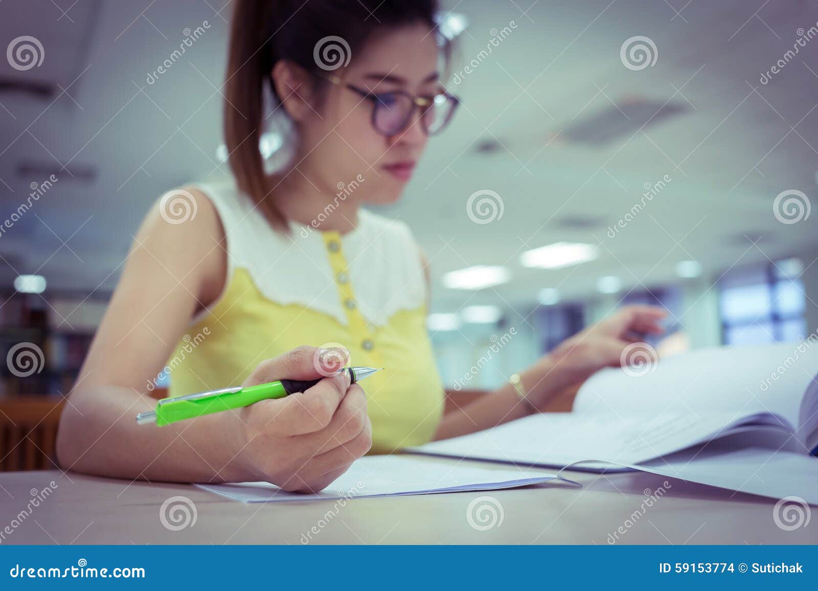 Working Woman Worked in Office Stock Photo - Image of people, note ...