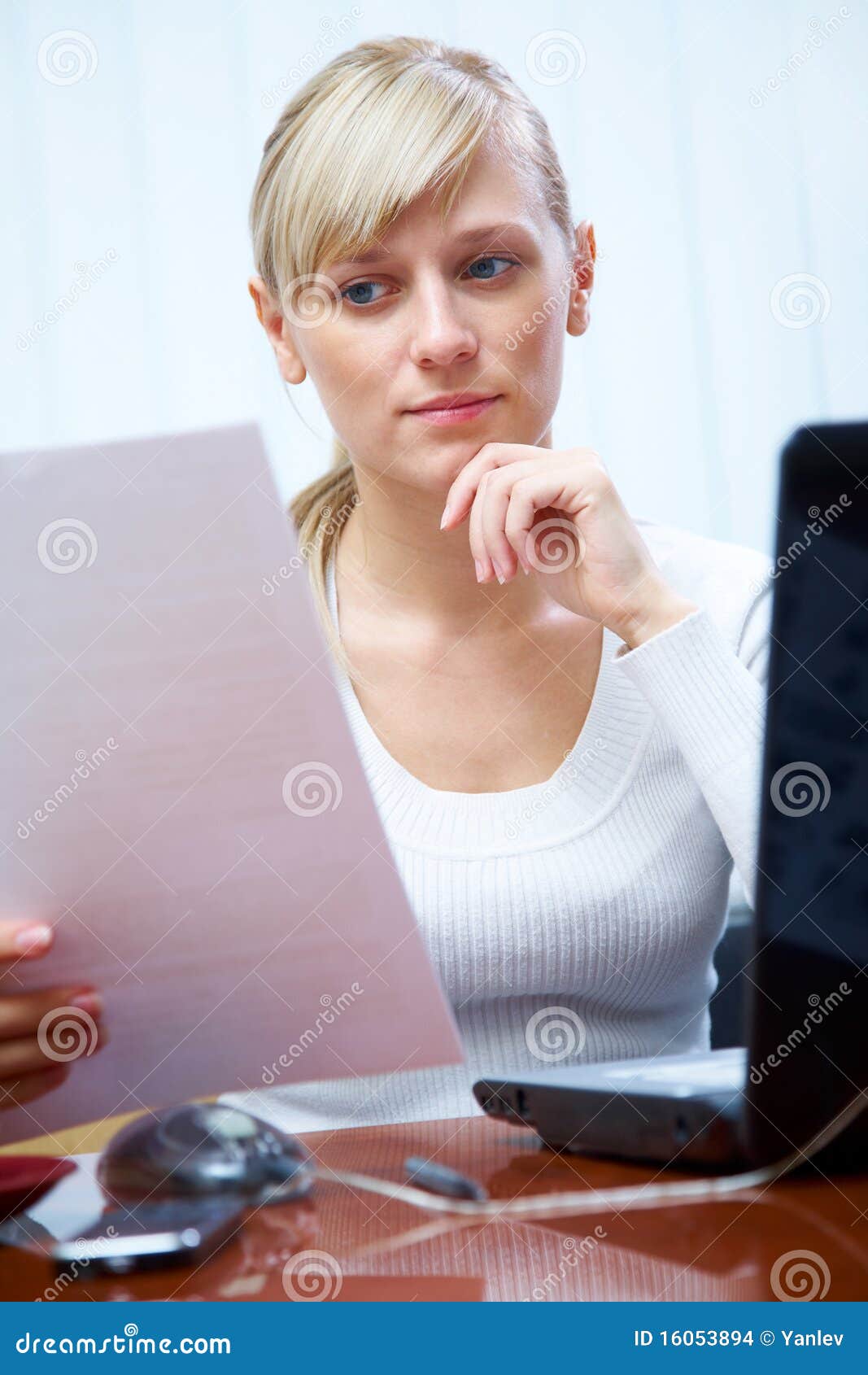 Working women in office stock photo. Image of portrait - 16053894