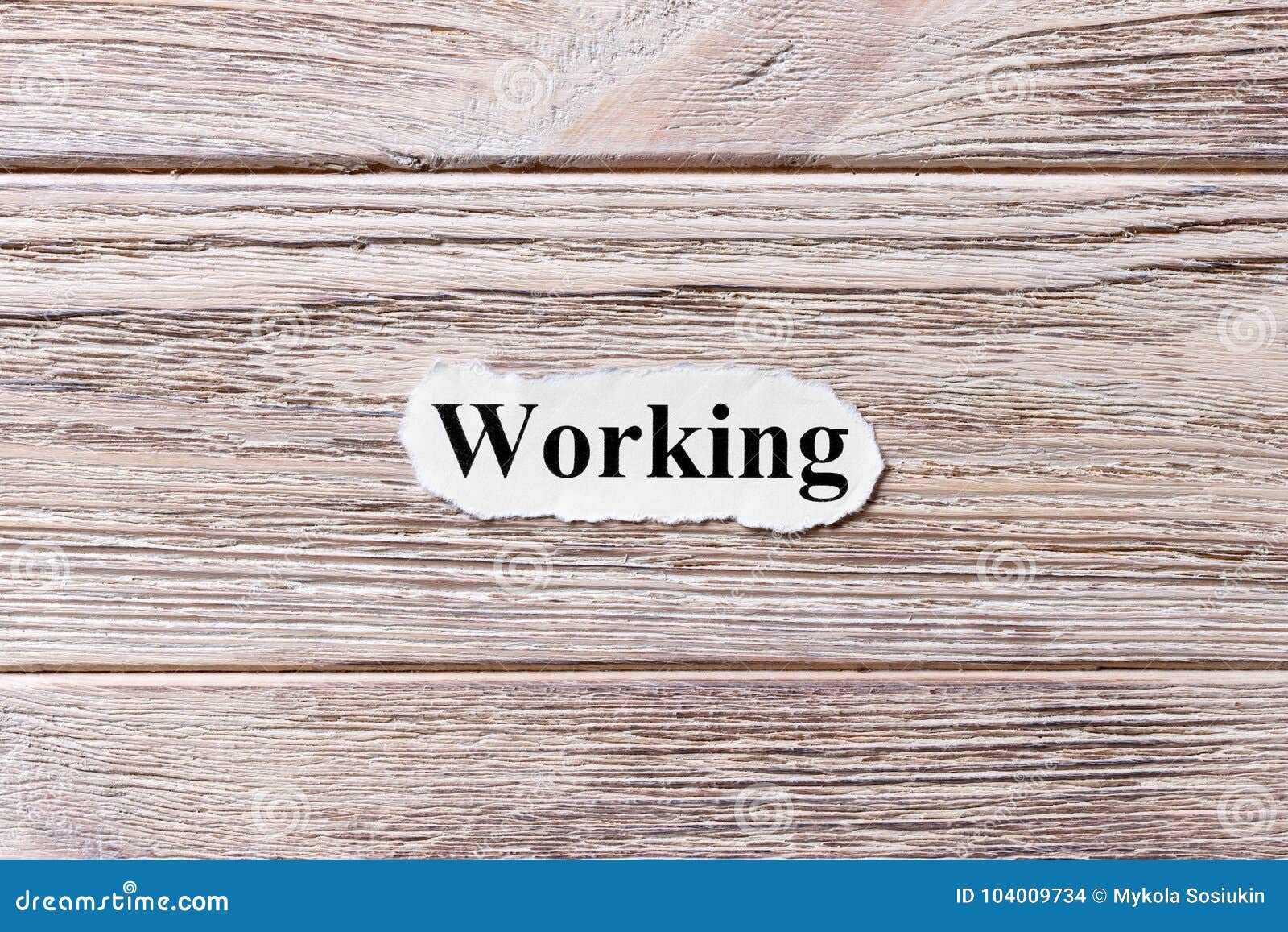 Working of the Word on Paper. Concept Stock Photo - Image of paper ...