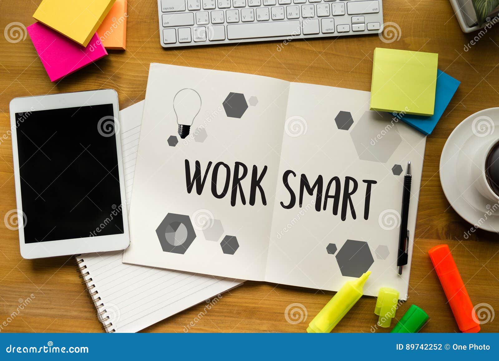 Working Work Smart Productive Effective Growth Development Pass Stock ...