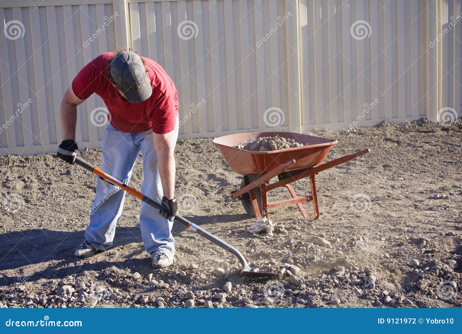 Working in the yard stock photo. Image of labor, landscaping - 9121972