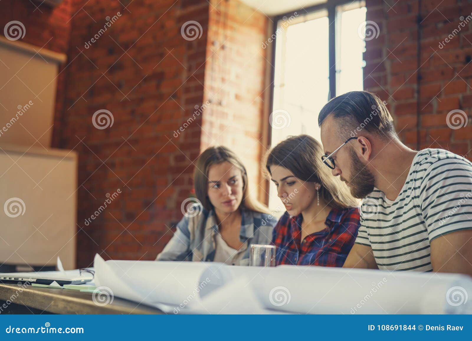 Working young people stock photo. Image of laptop, place - 108691844