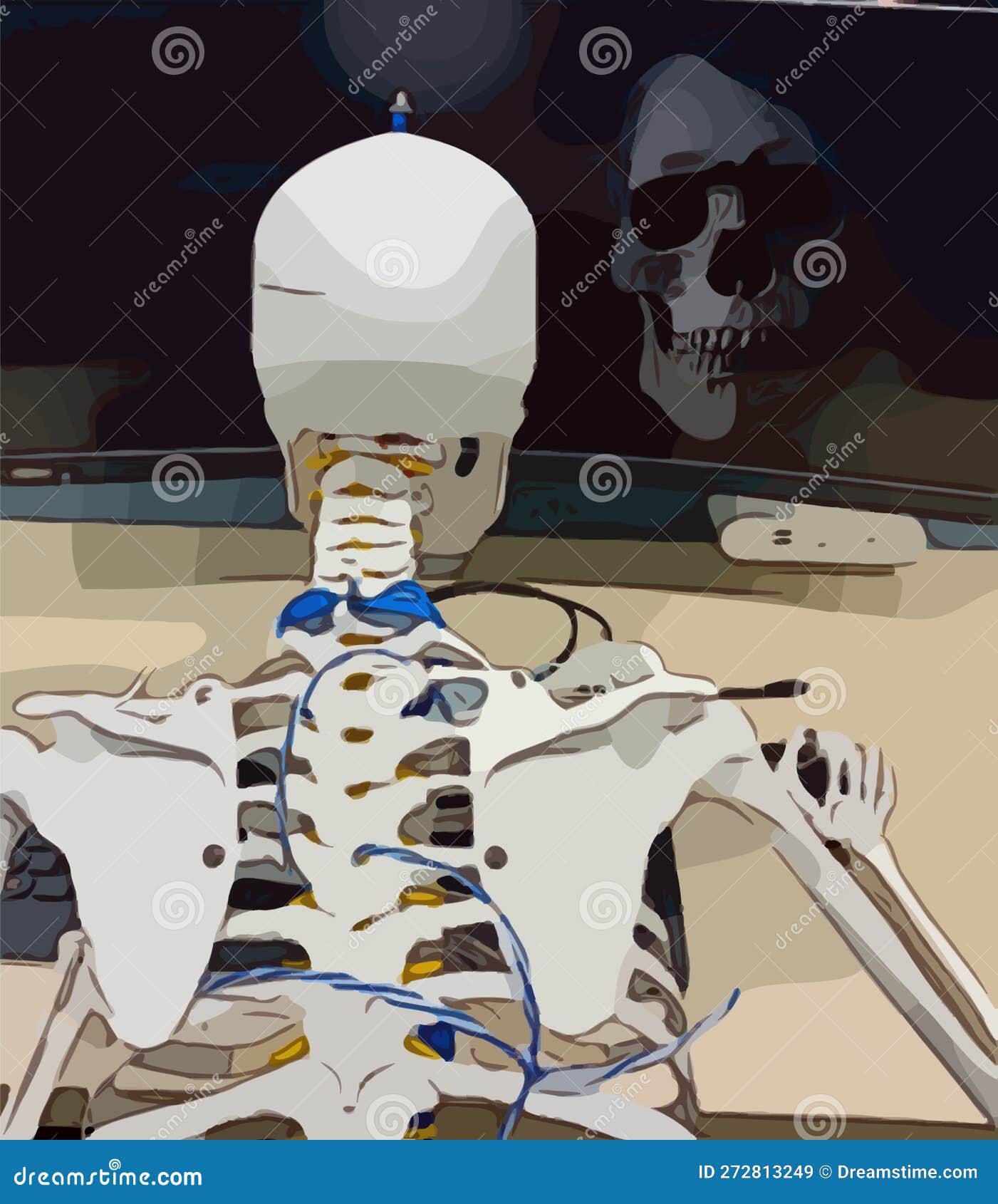 Working Your Life Away Down To the Bone Stock Illustration ...