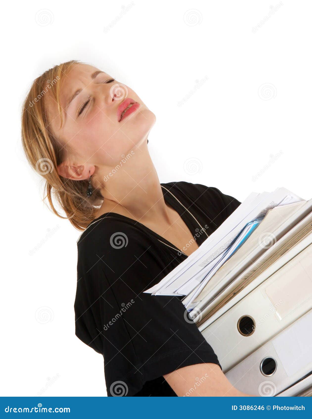 Workload stock photo. Image of folders, competent, woman - 3086246