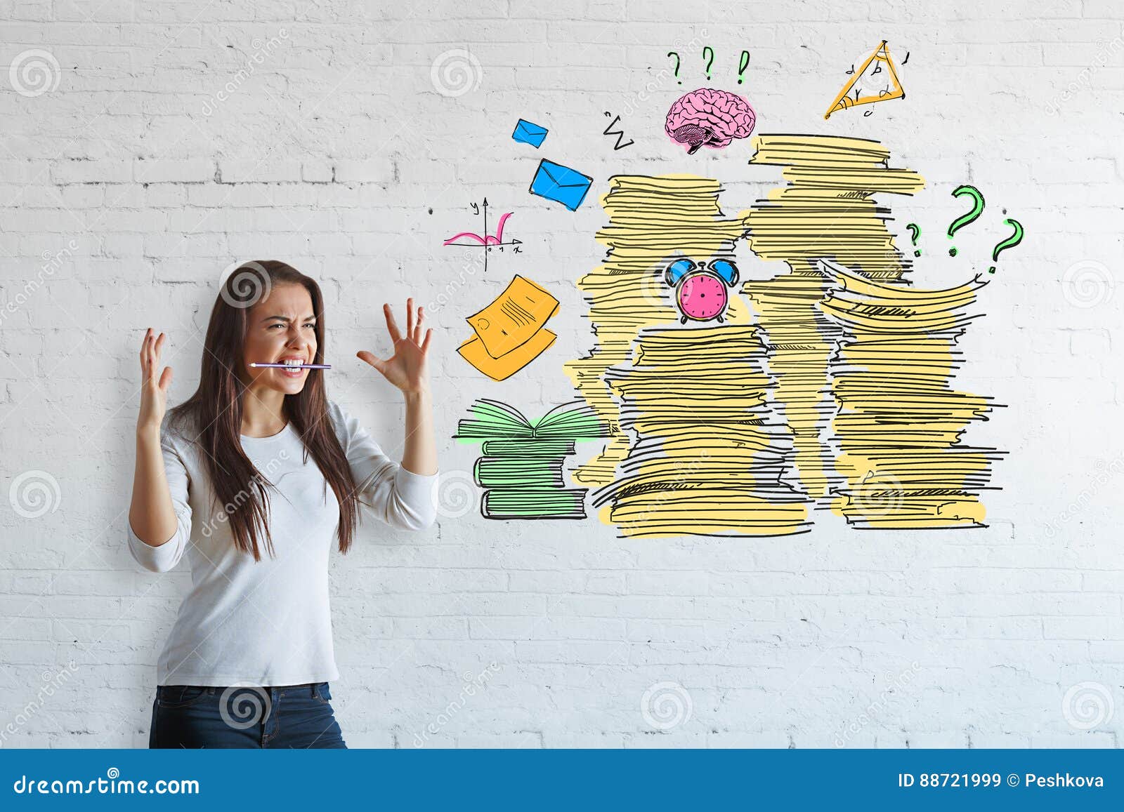 Workload concept stock image. Image of pile, procrastination - 88721999