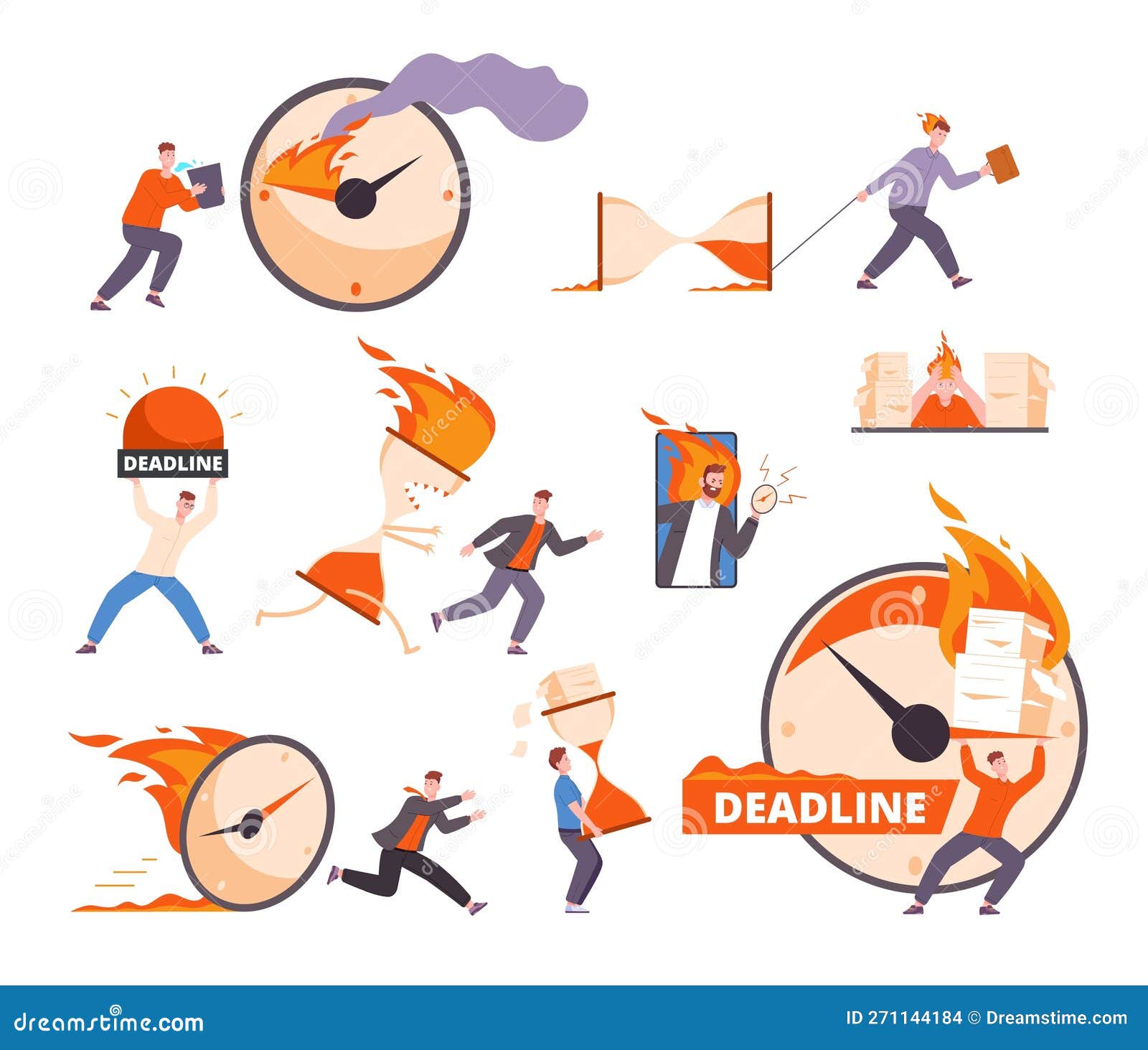 Workload Deadline. Overwhelmed Employees Finishing Burning Work, Rushed ... Workload Deadline. Overwhelmed Employees Finishing Burning Work, Rushed ...