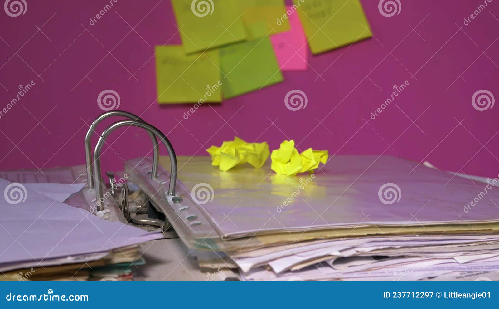 Workload of Files and Folders on an Office Desk Stock Video - Video of ...