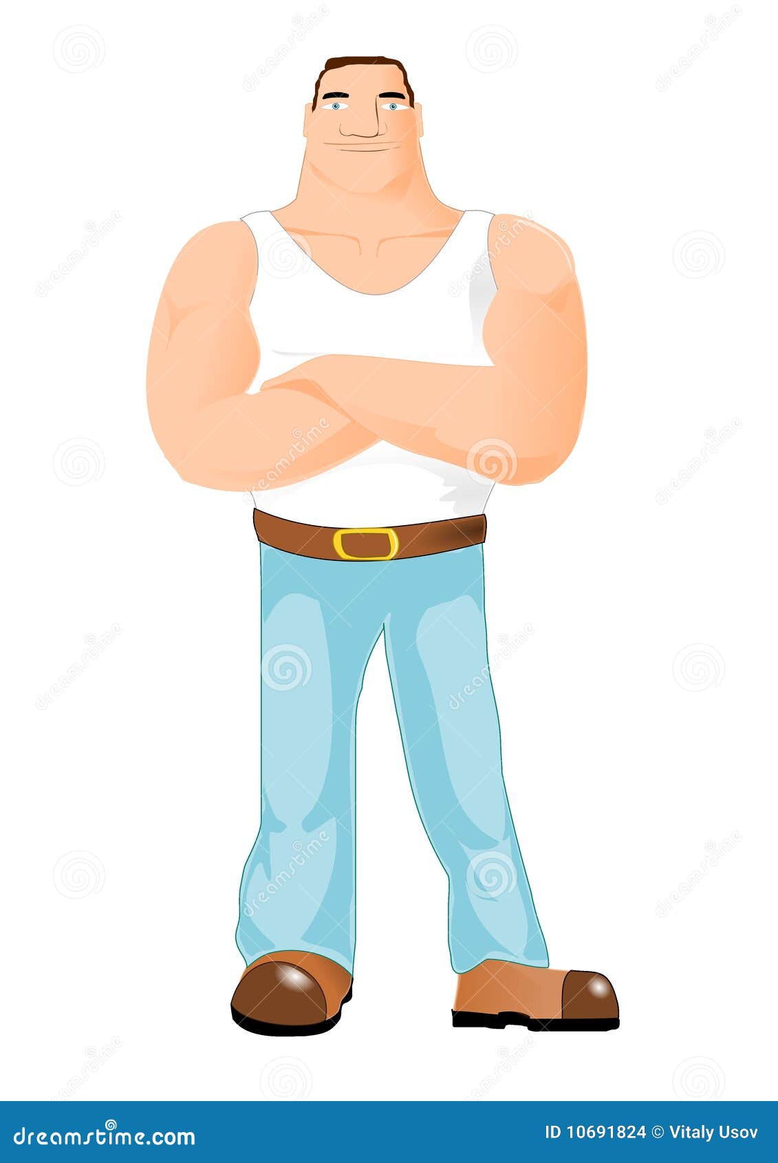 Workman stock vector. Illustration of muscleman, bodybuilder - 10691824